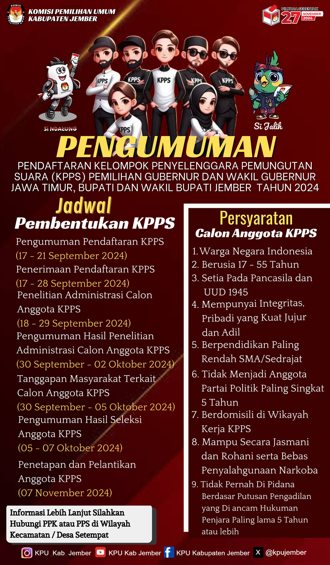 Tadatodays.com | KPU Jember Resmi Tetapkan Dua Paslon Pilkada 2024